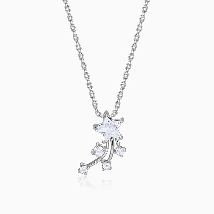 Silver Starlite Pendant With Link Chain| GIVA – GIVA