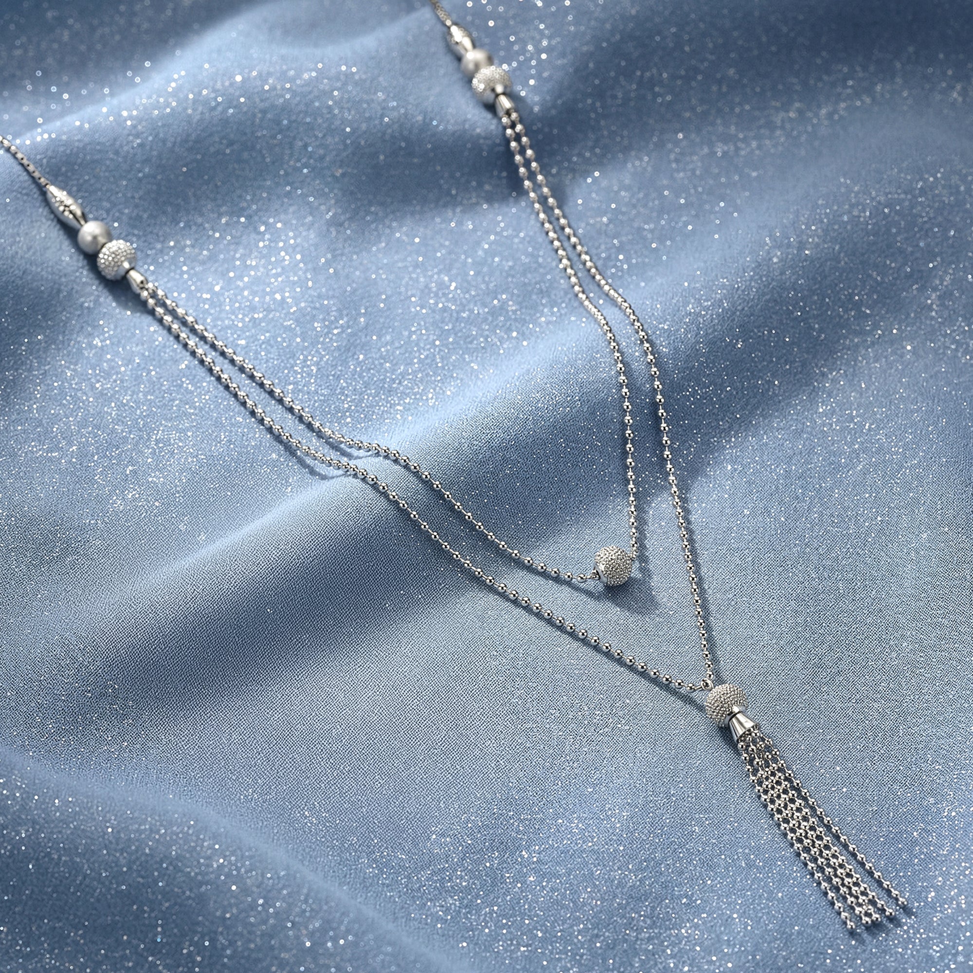 Kriti Sanon Silver Slow Dance Layered Necklace – GIVA