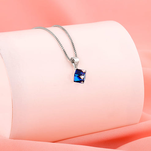 Silver Mystic Prism Pendant with Chain – GIVA Jewellery
