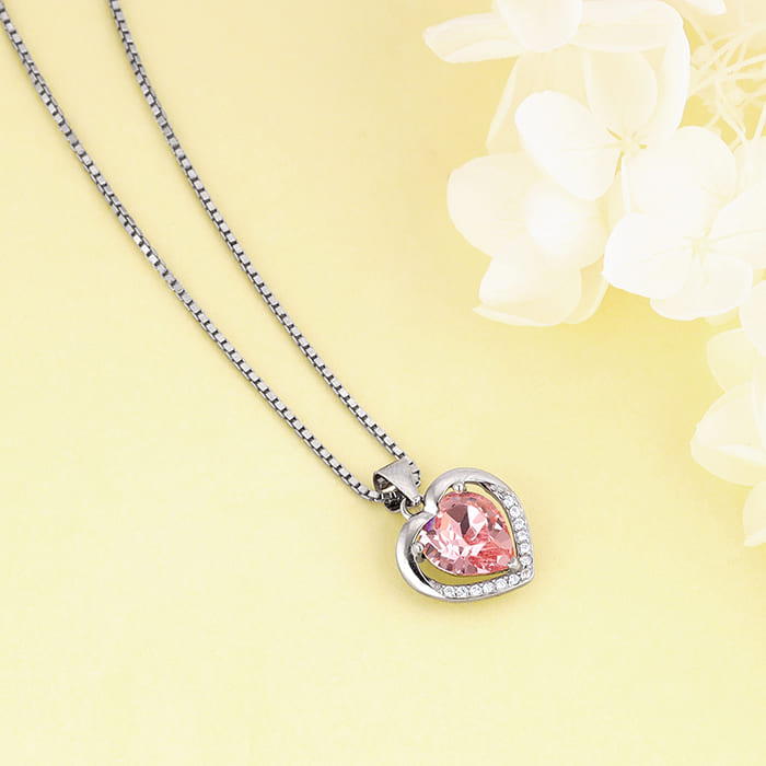 Buy Silver Valentine Pendant at Best Price – GIVA Jewellery