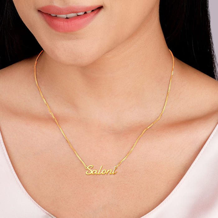 Personalised Golden Regalia Pendant – GIVA Jewellery – GIVA