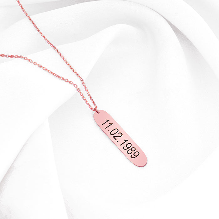 Personalised Rose Gold Charming Two Sided Necklace – GIVA Jewellery