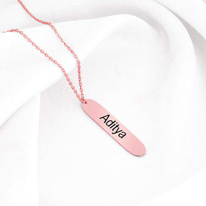 Personalised Rose Gold Charming Two Sided Necklace – GIVA Jewellery