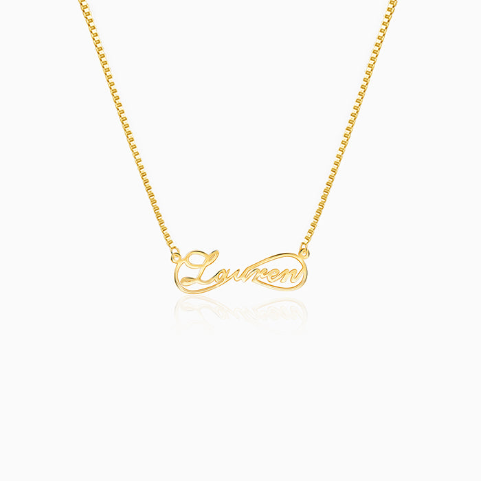 Golden Personalised Infinite Promises Pendant – GIVA