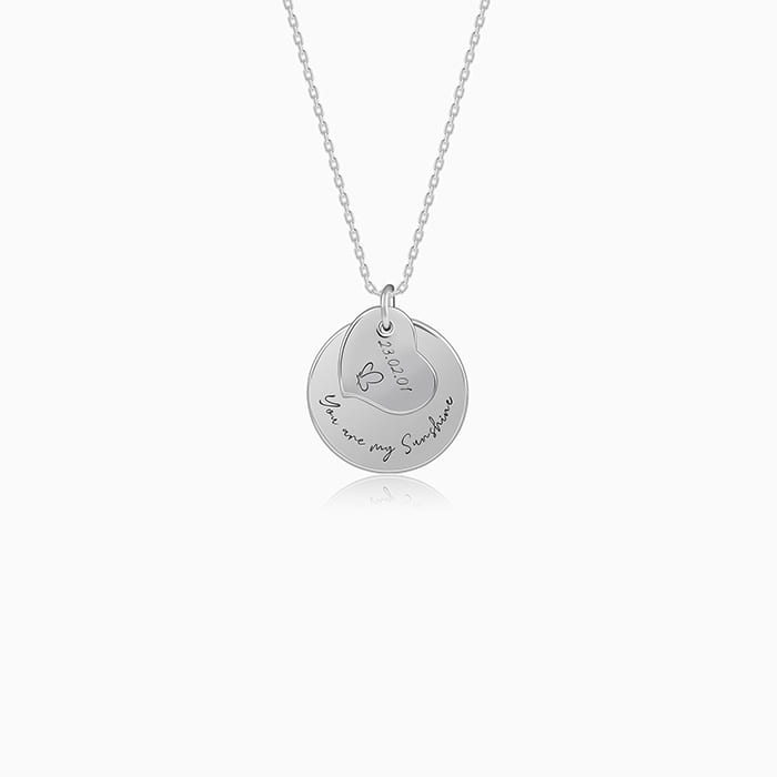Silver Personalised Heart Message Necklace | GIVA Jewellery – GIVA