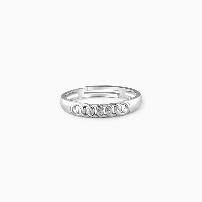 GIVA's Silver Ring for Men | Silver Classic Chain Ring for Him – GIVA