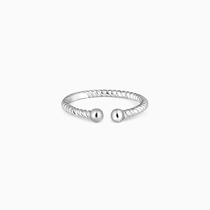 Silver Engraved Lines Ring – GIVA