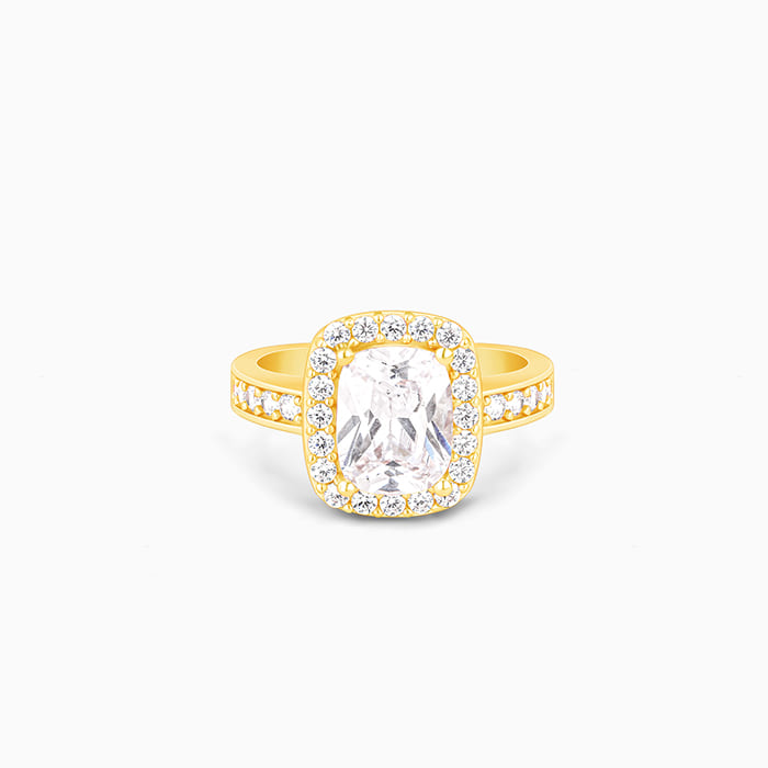 Golden Classic Solitaire Ring – GIVA