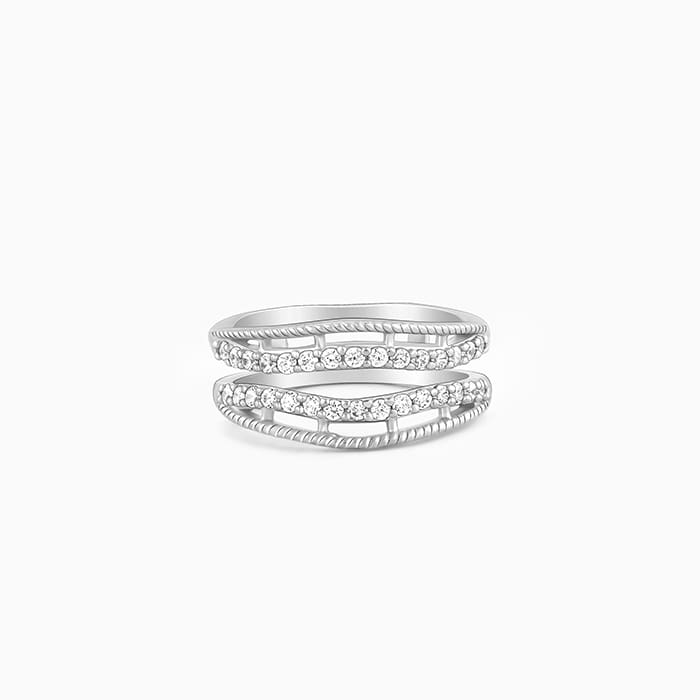 Silver Promenade Faux Stack Ring – GIVA
