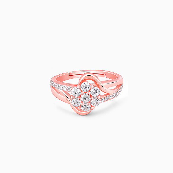 Rose Gold Beautiful Flower Ring – GIVA