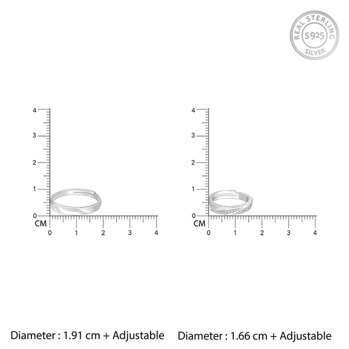 Silver Vintage Couple Band | Couple Ring Design – GIVA Jewellery