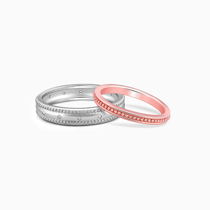 Dual Tone Lifeline Couple Band – GIVA