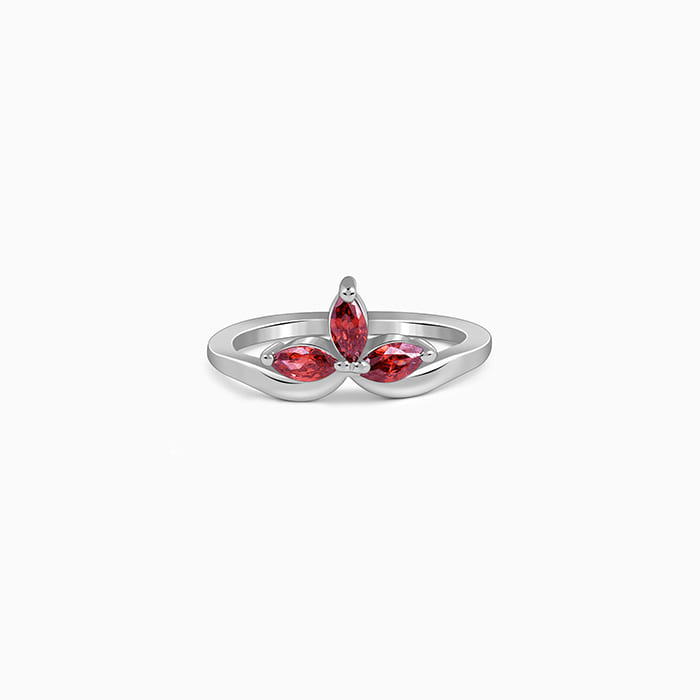 Buy Silver Petal Promise Ring | GIVA Jewellery – GIVA