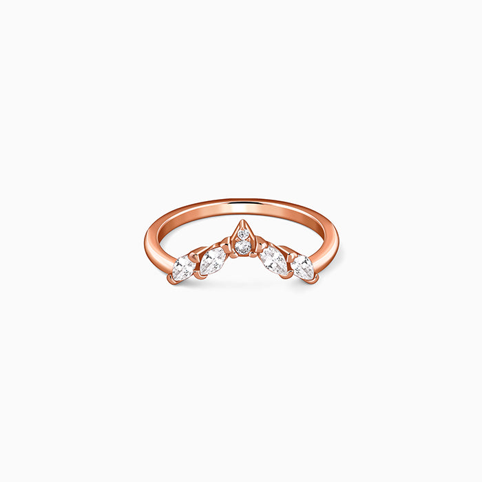 Rose Gold Vanki Shine Ring (Size 12) – GIVA