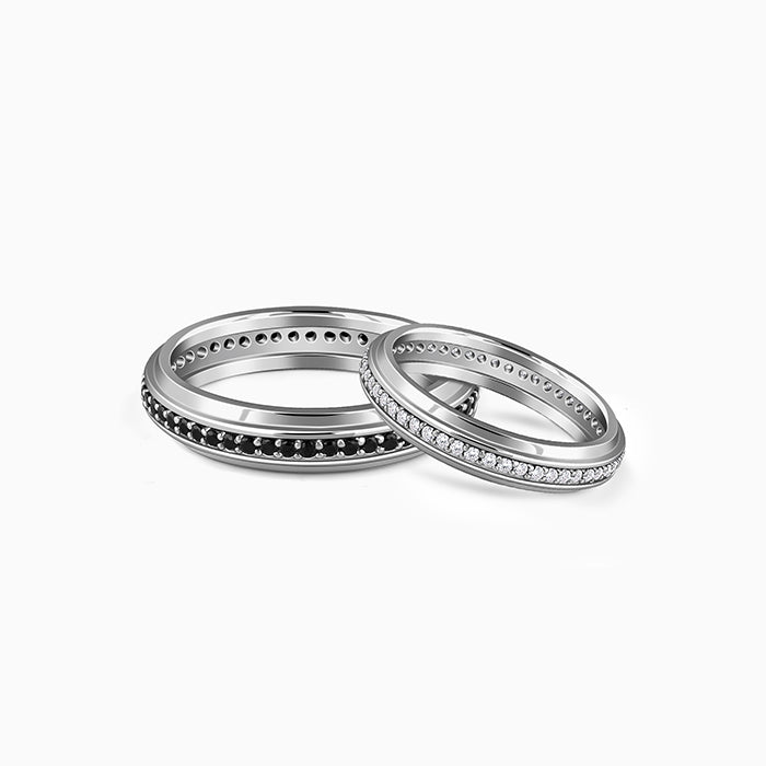 Silver Duo Couple Bands – GIVA