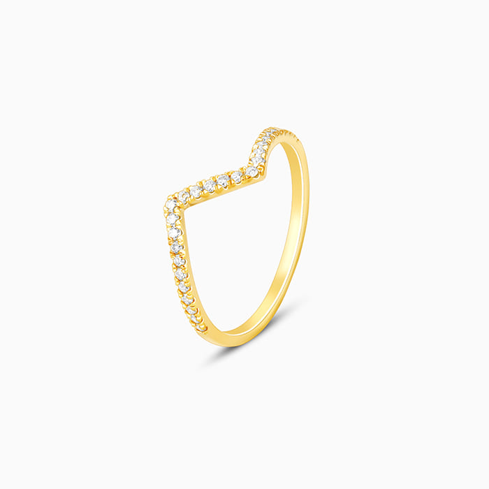 Golden Edgy Waves Ring – GIVA Jewellery