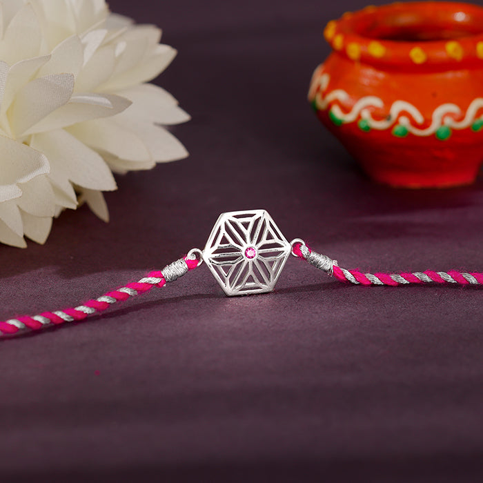 Silver Sibling Bond Rakhi – GIVA