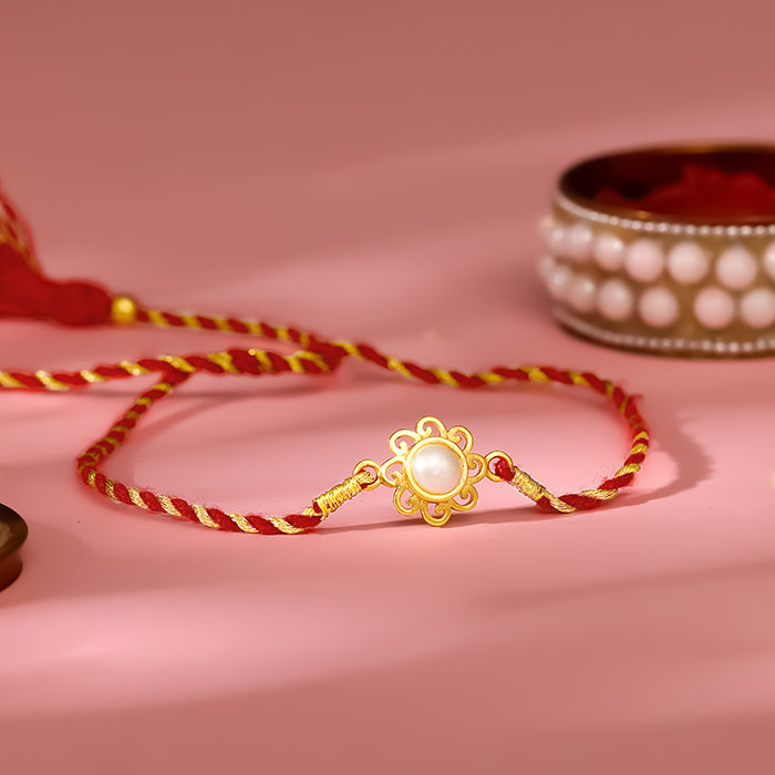 Gold Pearl Love Rakhi – GIVA