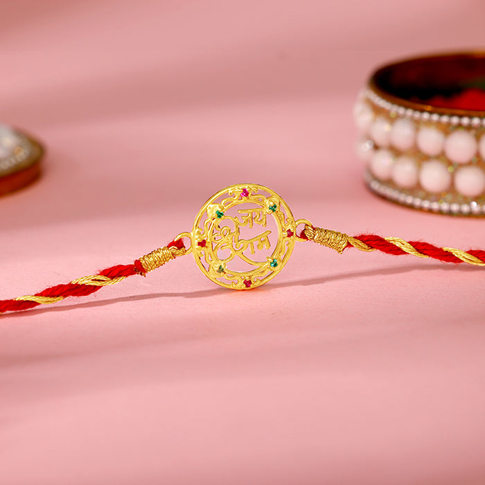 Golden Jai Shree Ram Rakhi – GIVA Jewellery