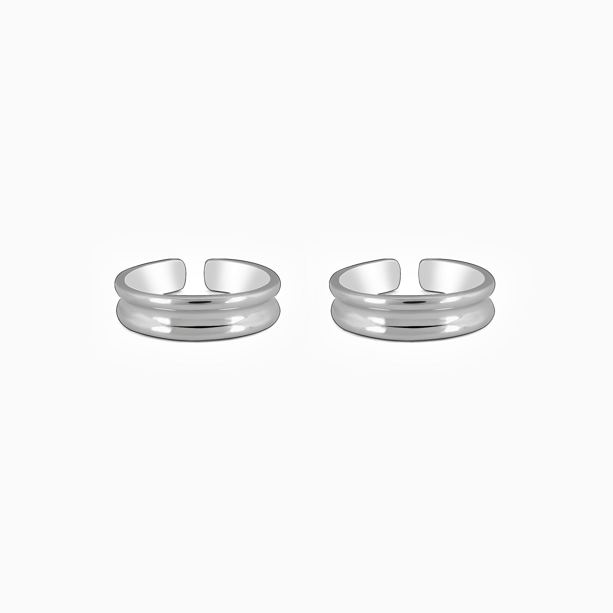 Silver Radiance Wrap Toe Rings – GIVA