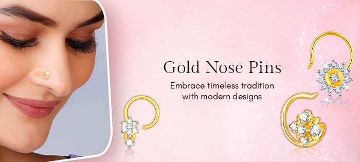 Gold Nose Pin | Explore Varieties of Nose Pin Gold Online in India ...