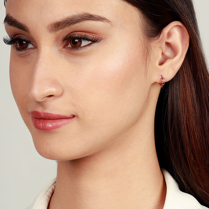 Rose Gold Infinite Loop Earrings – GIVA Jewellery