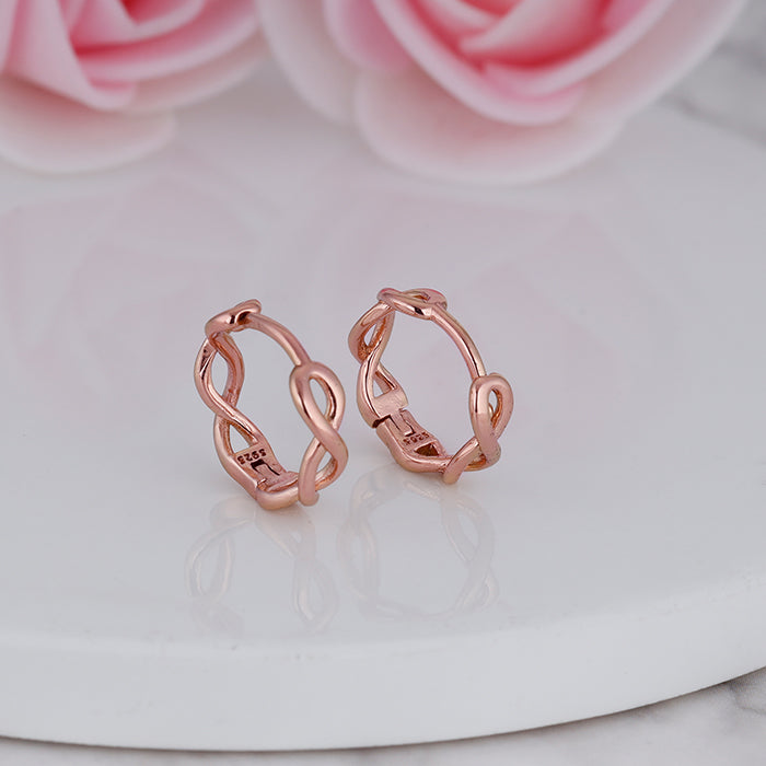 Rose Gold Infinite Loop Earrings – GIVA Jewellery