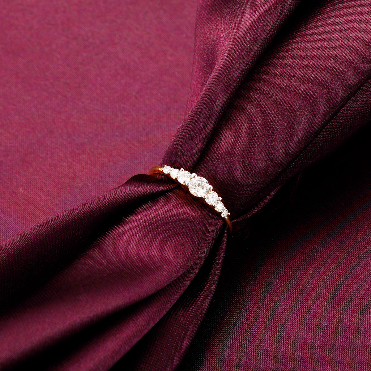 Buy Gold Magnificent Sparkles Diamond Ring Online in India | GIVA