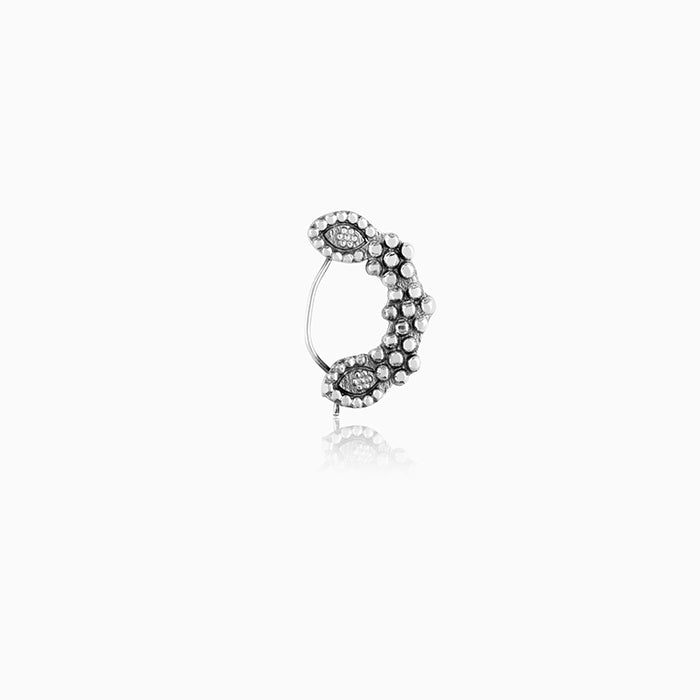 Buy Oxidised Silver Beaded Nose Ring at Best Price – GIVA Jewellery