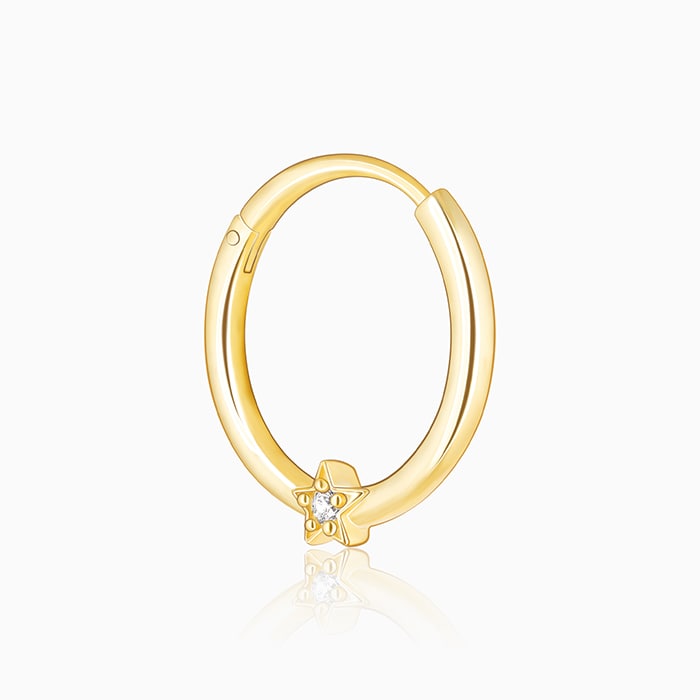 Buy Golden Zircon Star Nose Ring at Best Price – GIVA Jewellery