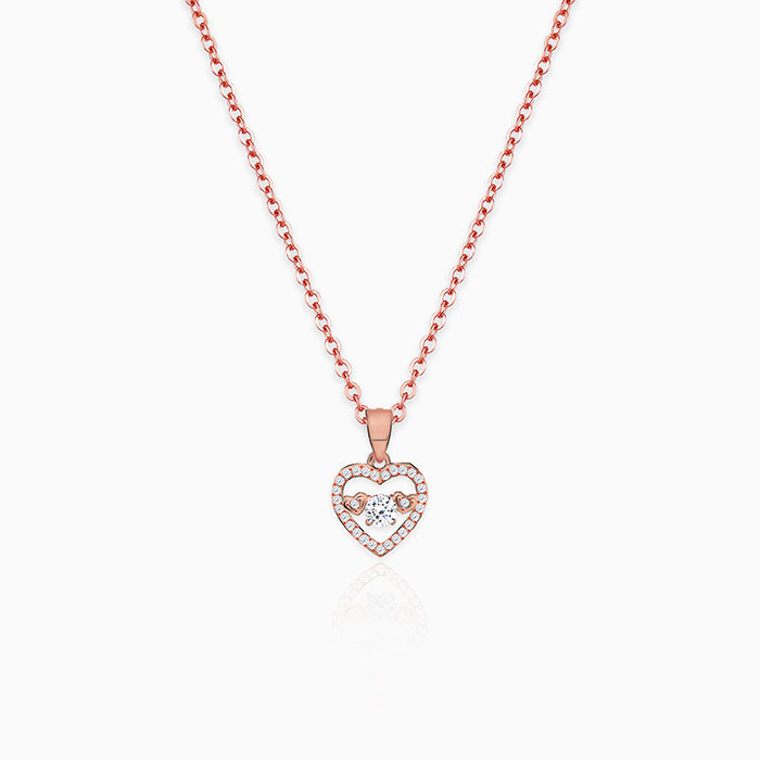 Buy Rose Gold Love Heart Pendant with Link Chain at Best Price – GIVA ...