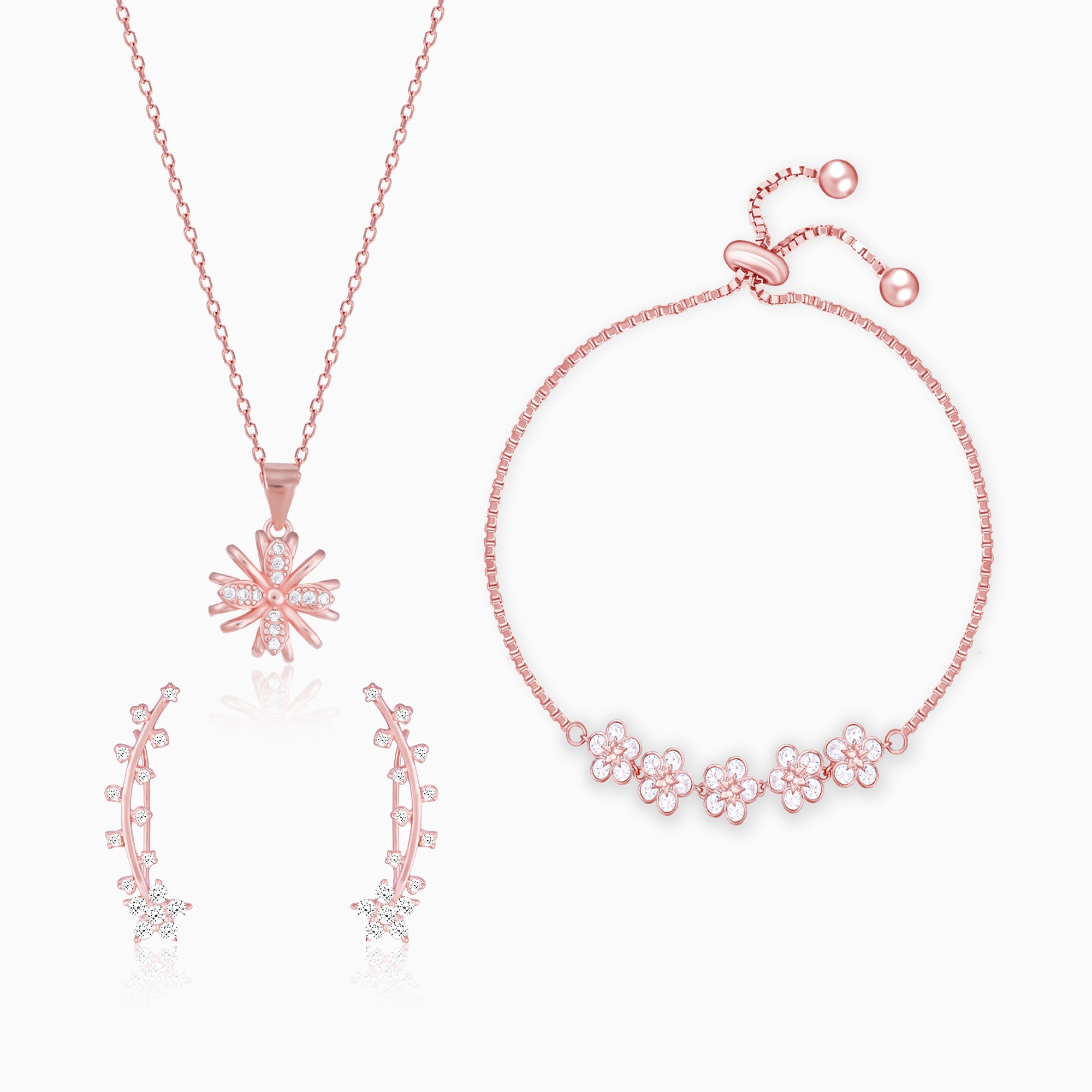 Rose Gold Floral Branch Set – GIVA