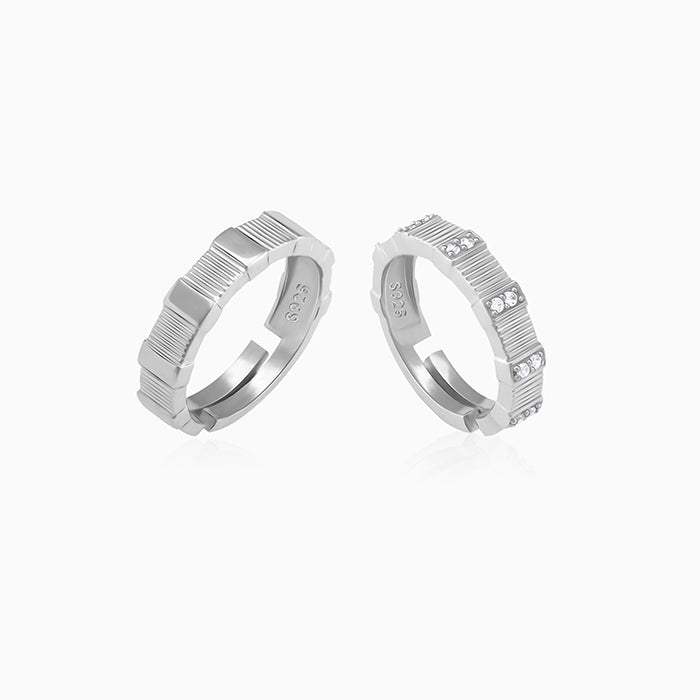 Buy Silver Elegant Couple Rings at Best Price – GIVA Jewellery