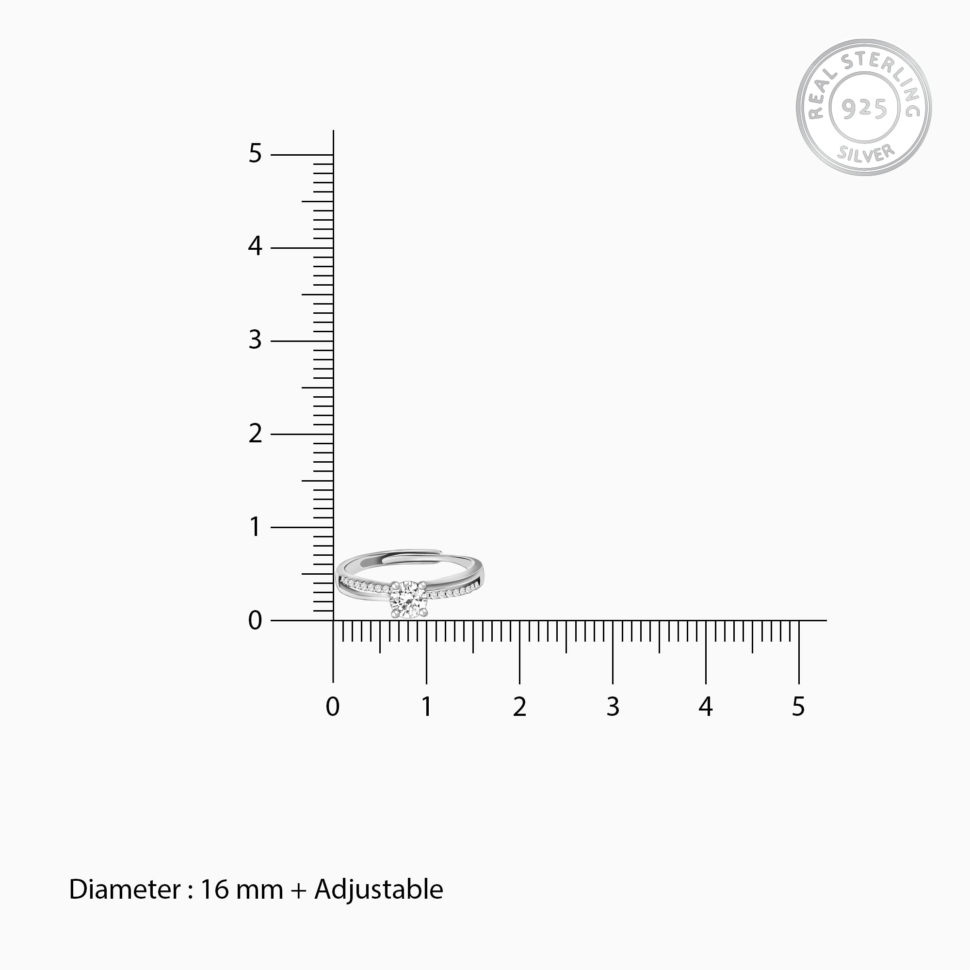 Silver Zircon Layered Couple Rings – GIVA Jewellery