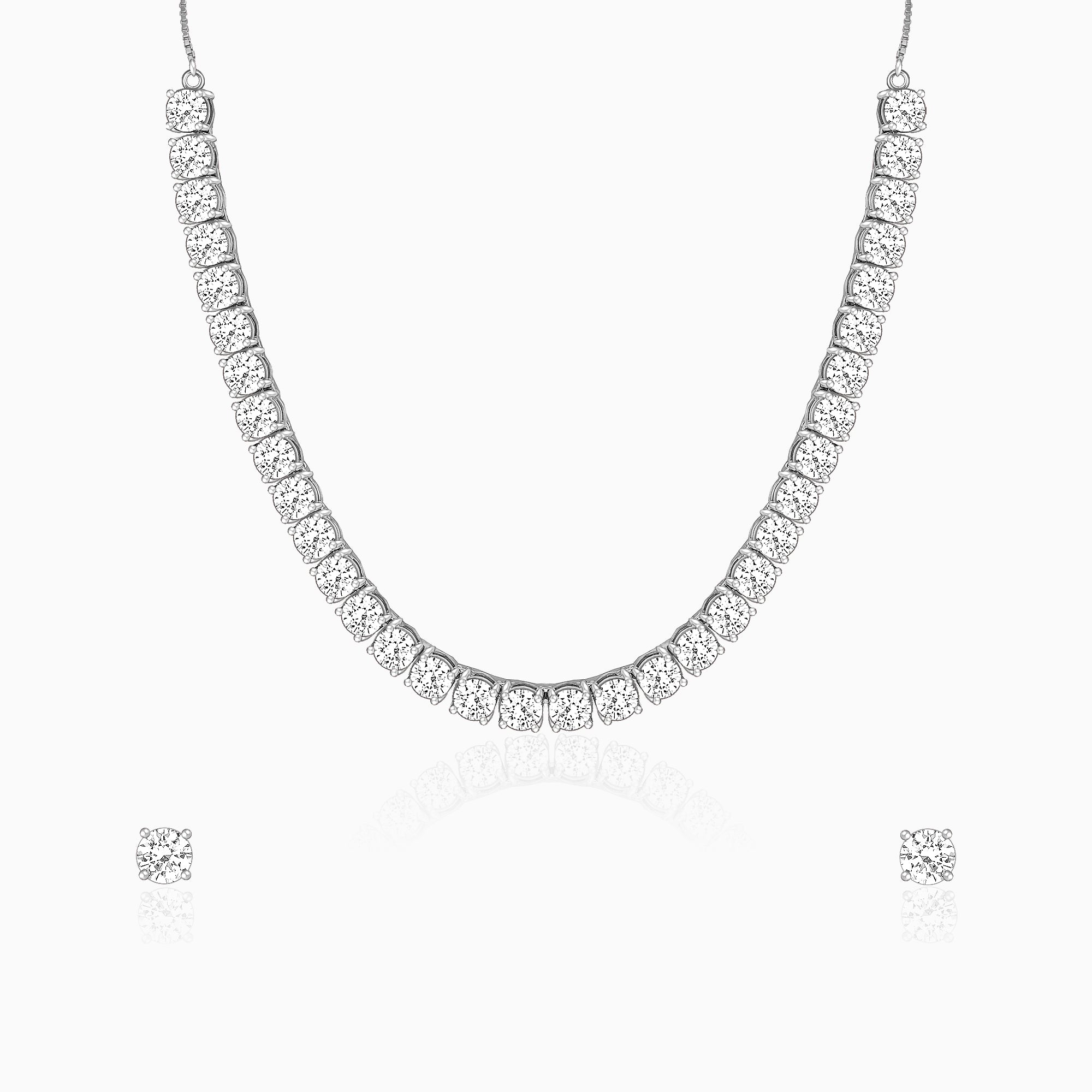 Solitare Jewellery Set: Buy Silver Zircon Solitaire Set Online | GIVA ...