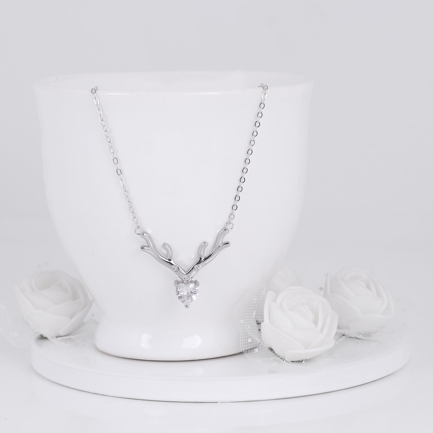 Silver Sparkling Deer Set – GIVA Jewellery